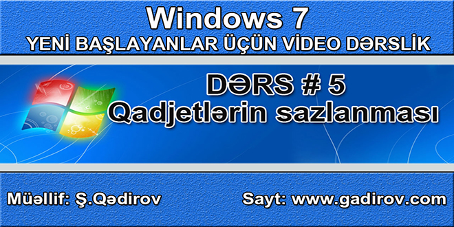 Qadjetlərin sazlanması — videodərs
